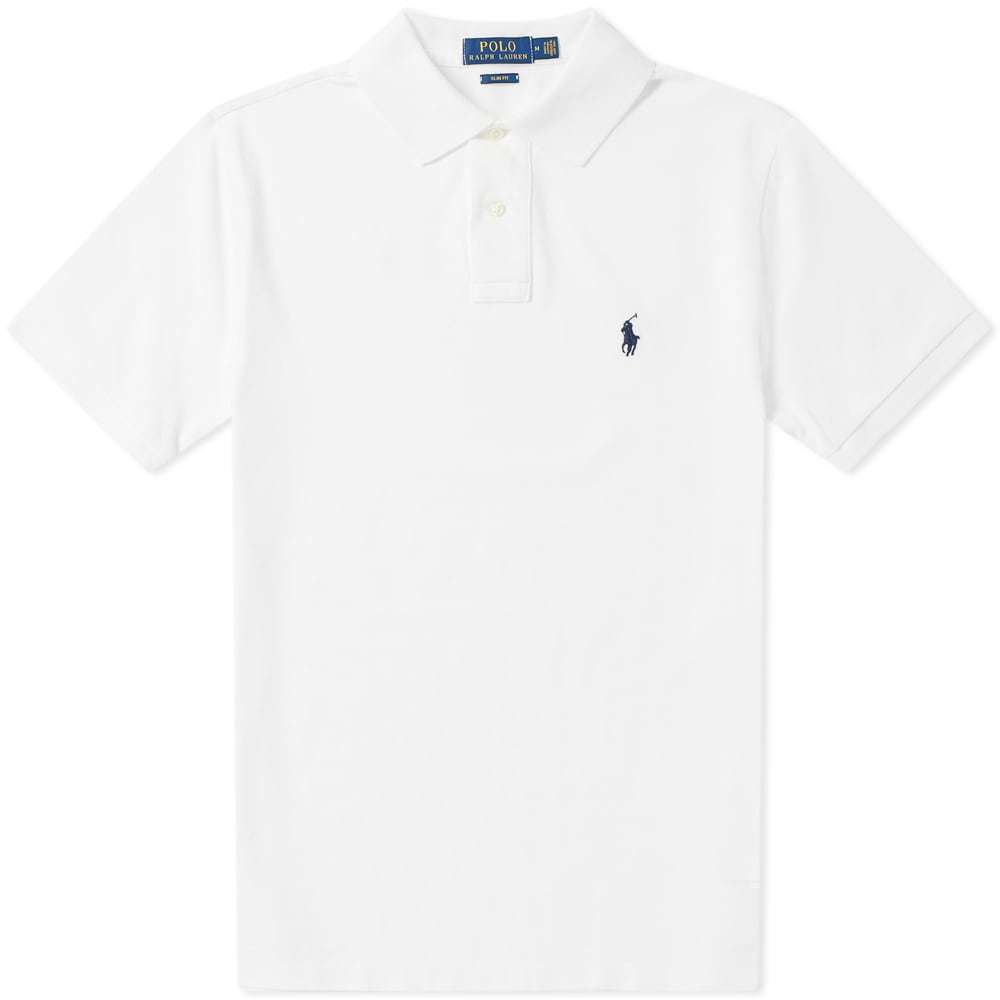 Polo Ralph Lauren Slim Fit Polo White Polo Ralph Lauren