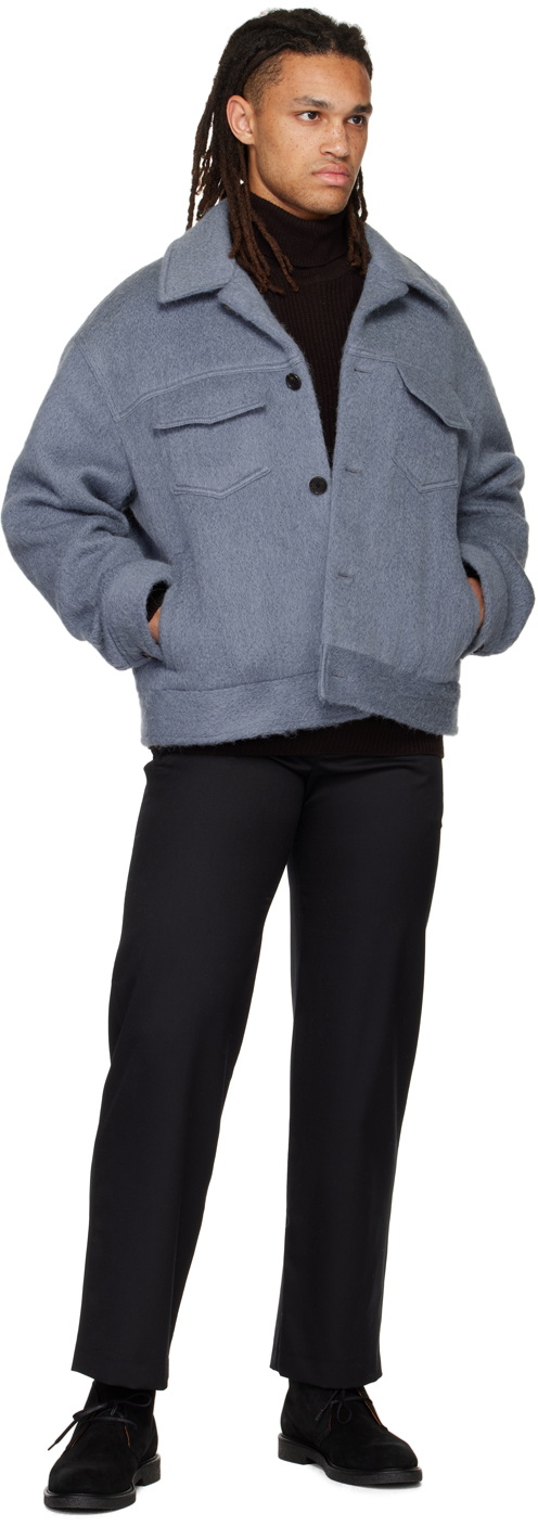 System Blue Button Up Jacket System