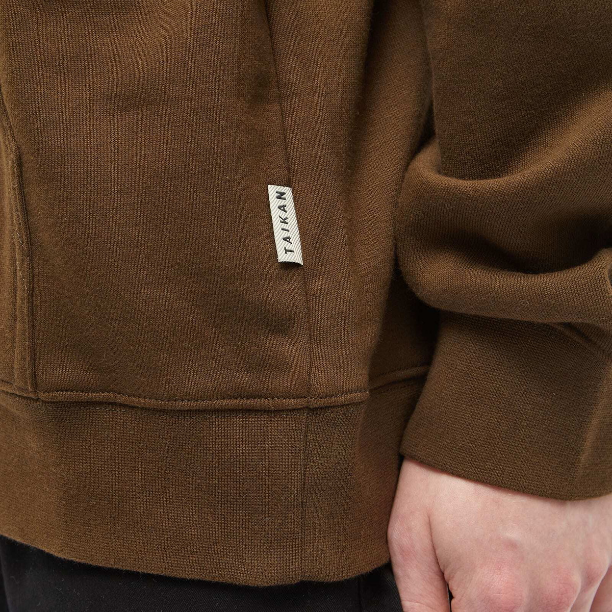 Taikan Men's Plain Heavyweight Hoodie in Brown Taikan