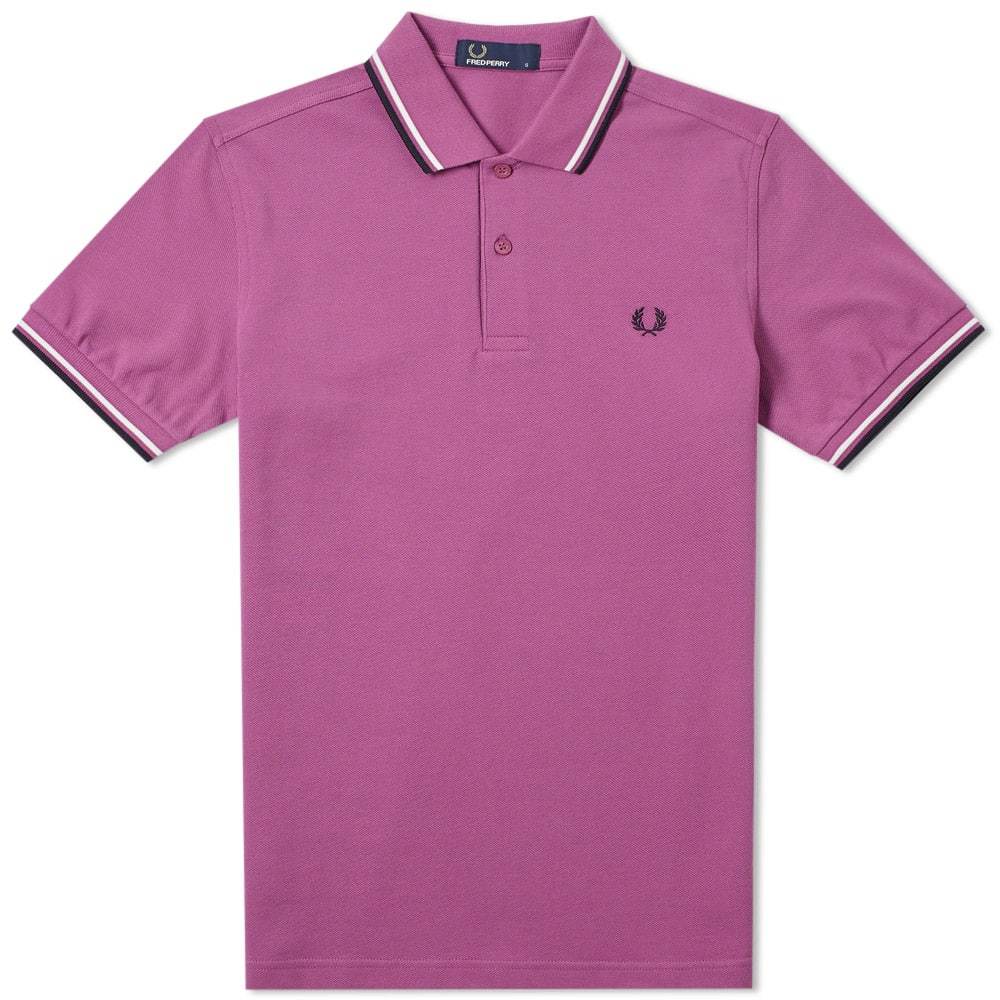 Fred Perry Twin Tipped Polo Purple Fred Perry