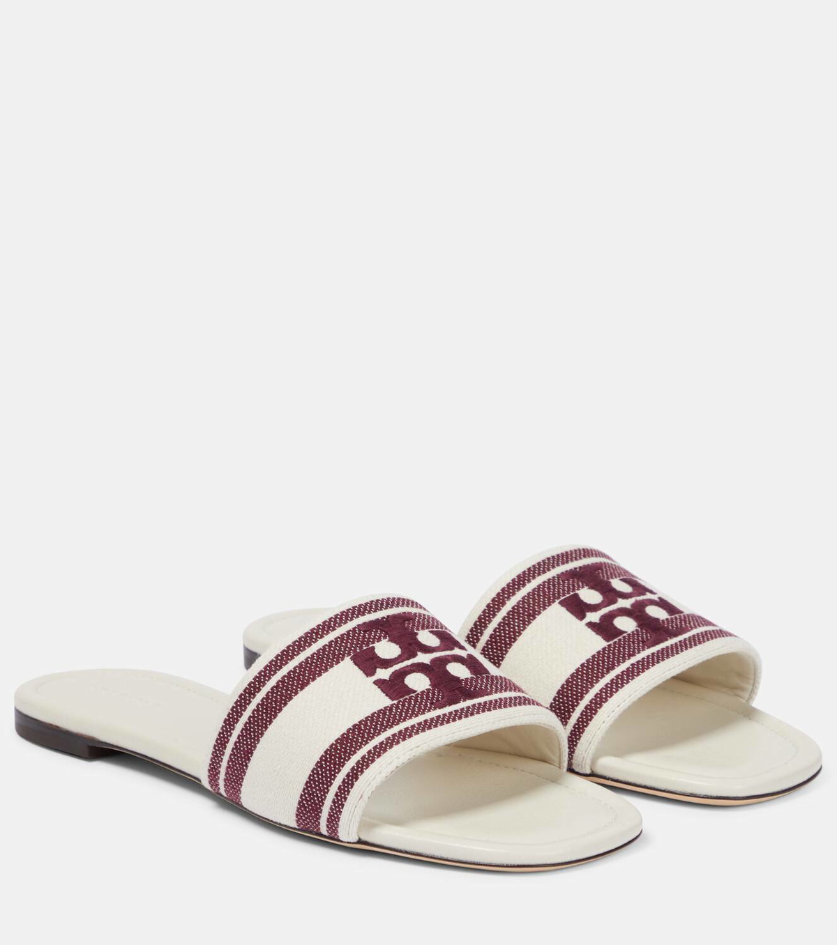 Tory Burch Double T jacquard slides Tory Burch