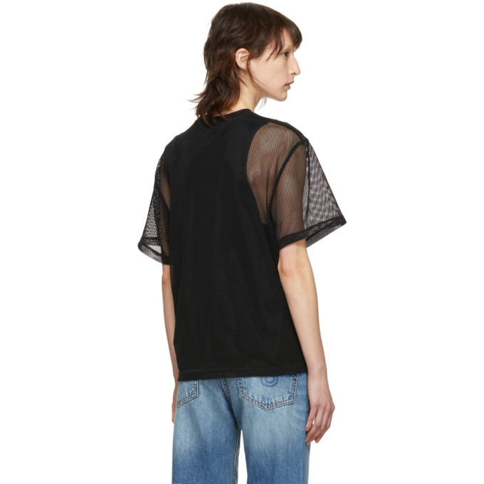 Alexander Wang Black Printed Mesh T-Shirt Alexander Wang