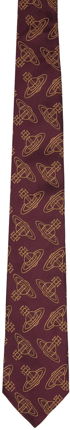 Vivienne Westwood Burgundy Orb Tie Vivienne Westwood