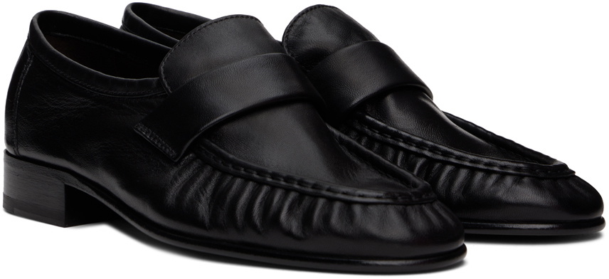 The Row Black Soft Loafers The Row