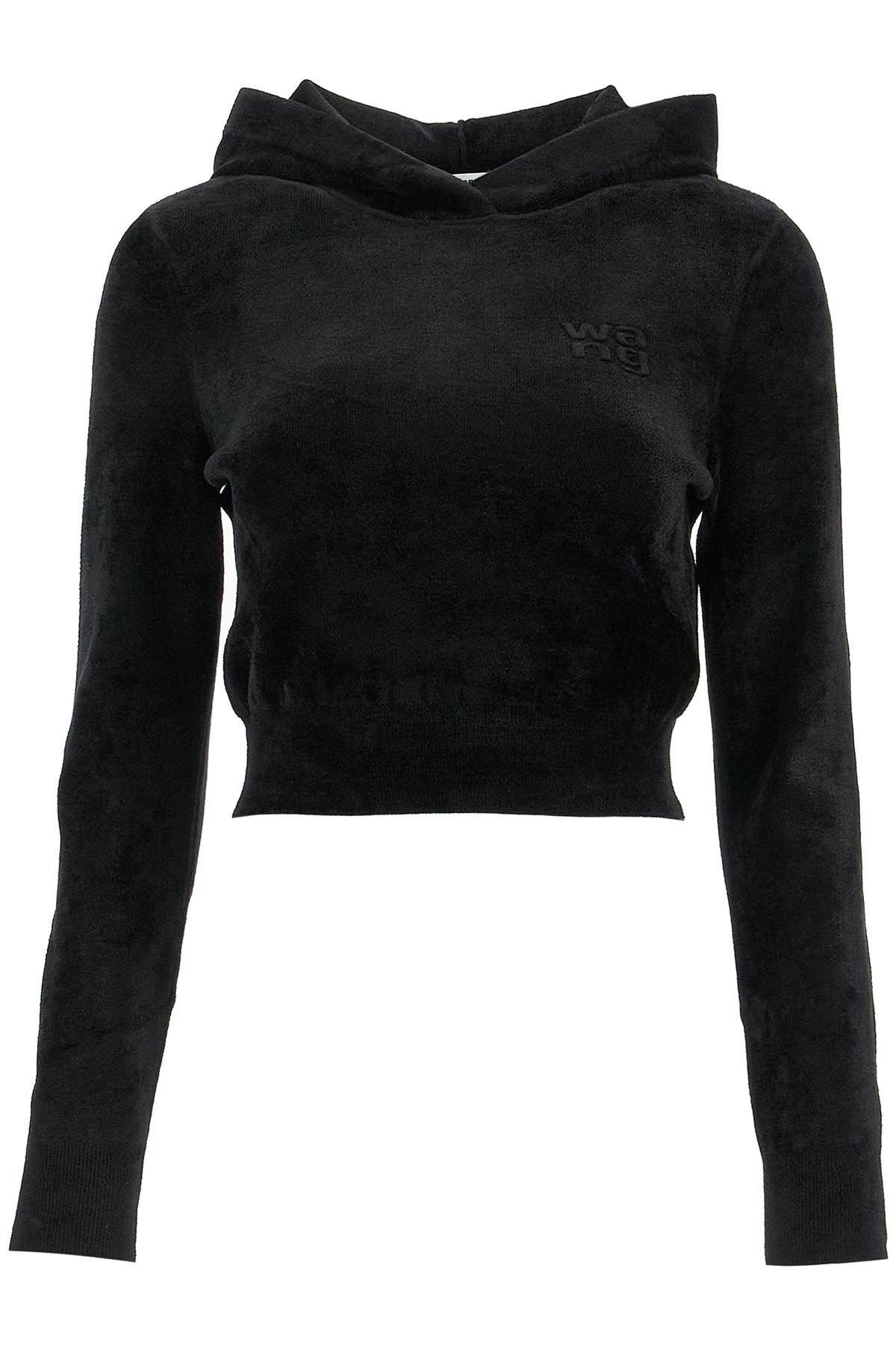 ALEXANDER WANG hooded chenille sweat Black Alexander Wang