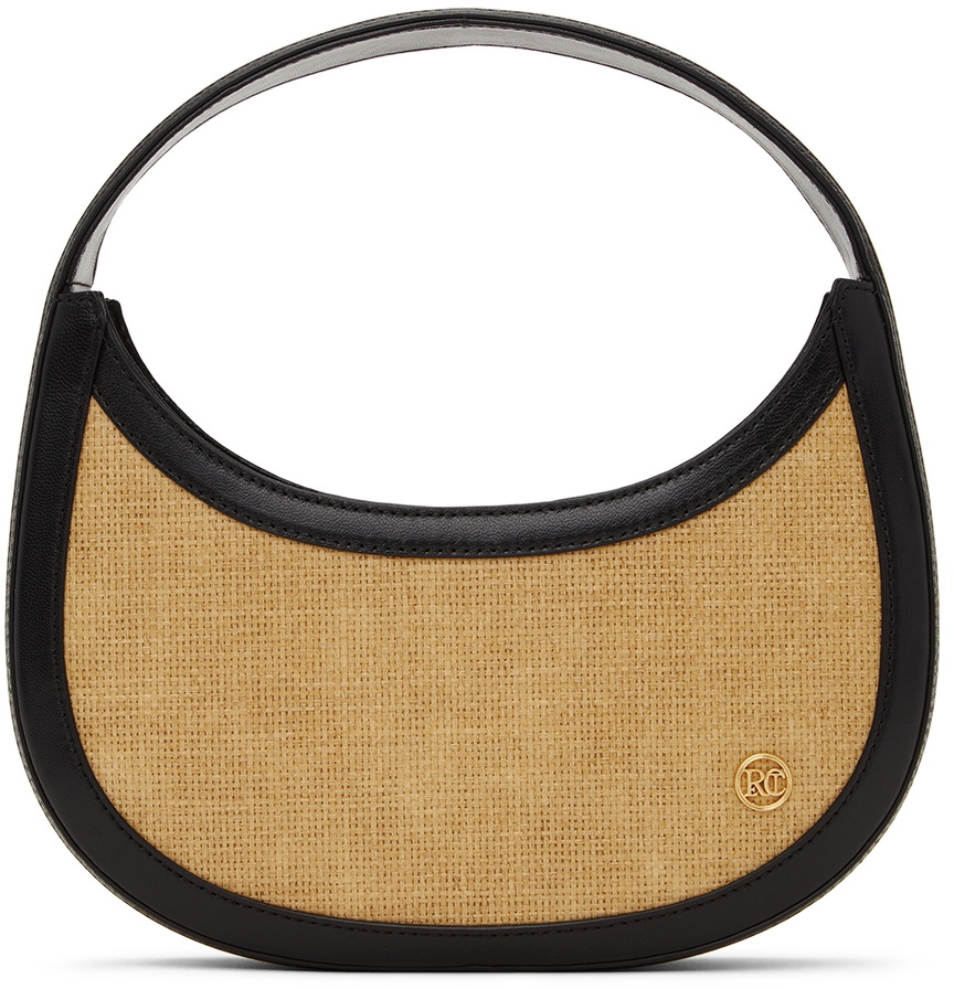 Recto Tan Small Raffia Tennis Shoulder Bag Recto