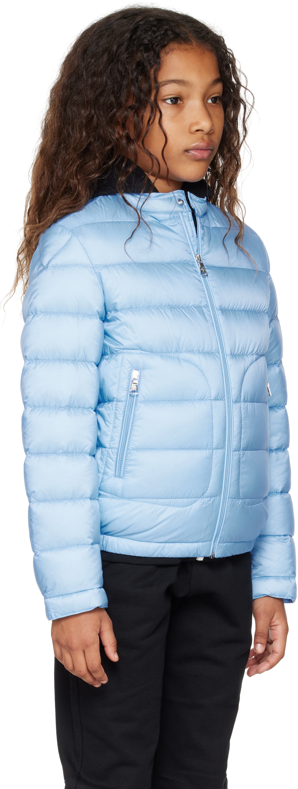 Moncler Enfant Big Kids Blue Acorus Packable Down Jacket Moncler Enfant