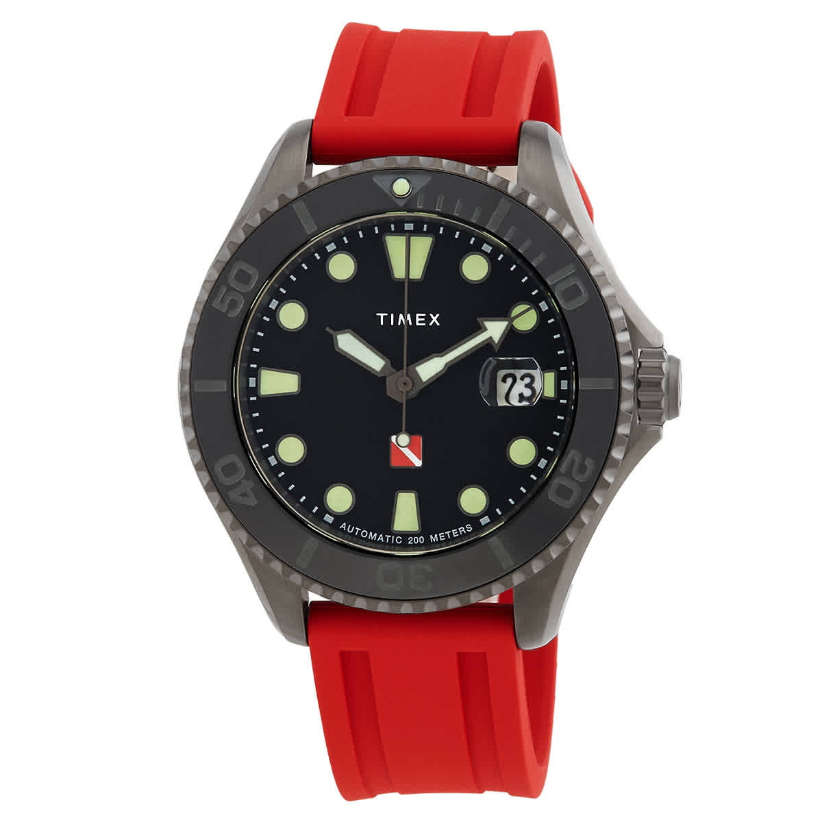 Timex Tiburon Automatic Black Dial Mens Watch TW2W21000 Timex