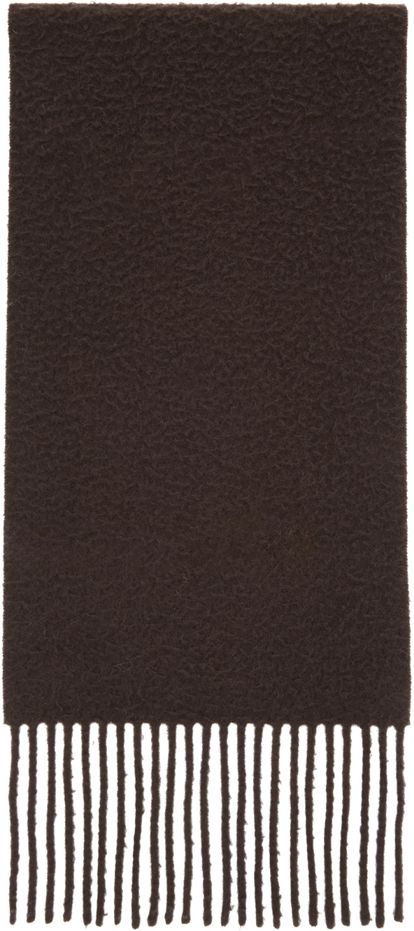Acne Studios Brown Fringe Scarf Acne Studios