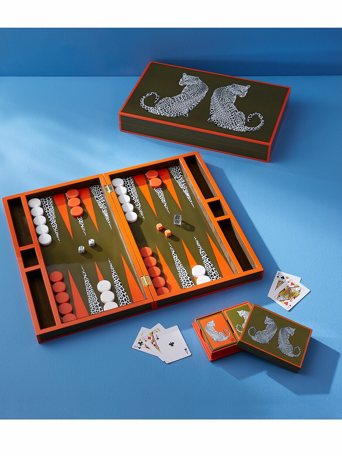 JONATHAN ADLER Leopard Backgammon Set Jonathan Adler