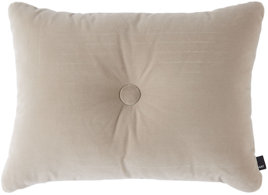 HAY Beige Velvet Dot Cushion HAY