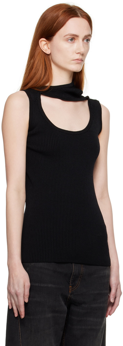 Y/Project Black Triple Collar Tank Top Y/Project