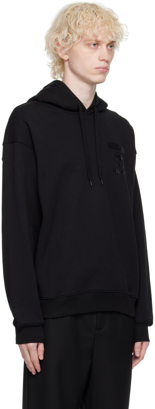 Moschino Black Double Question Mark Hoodie Moschino