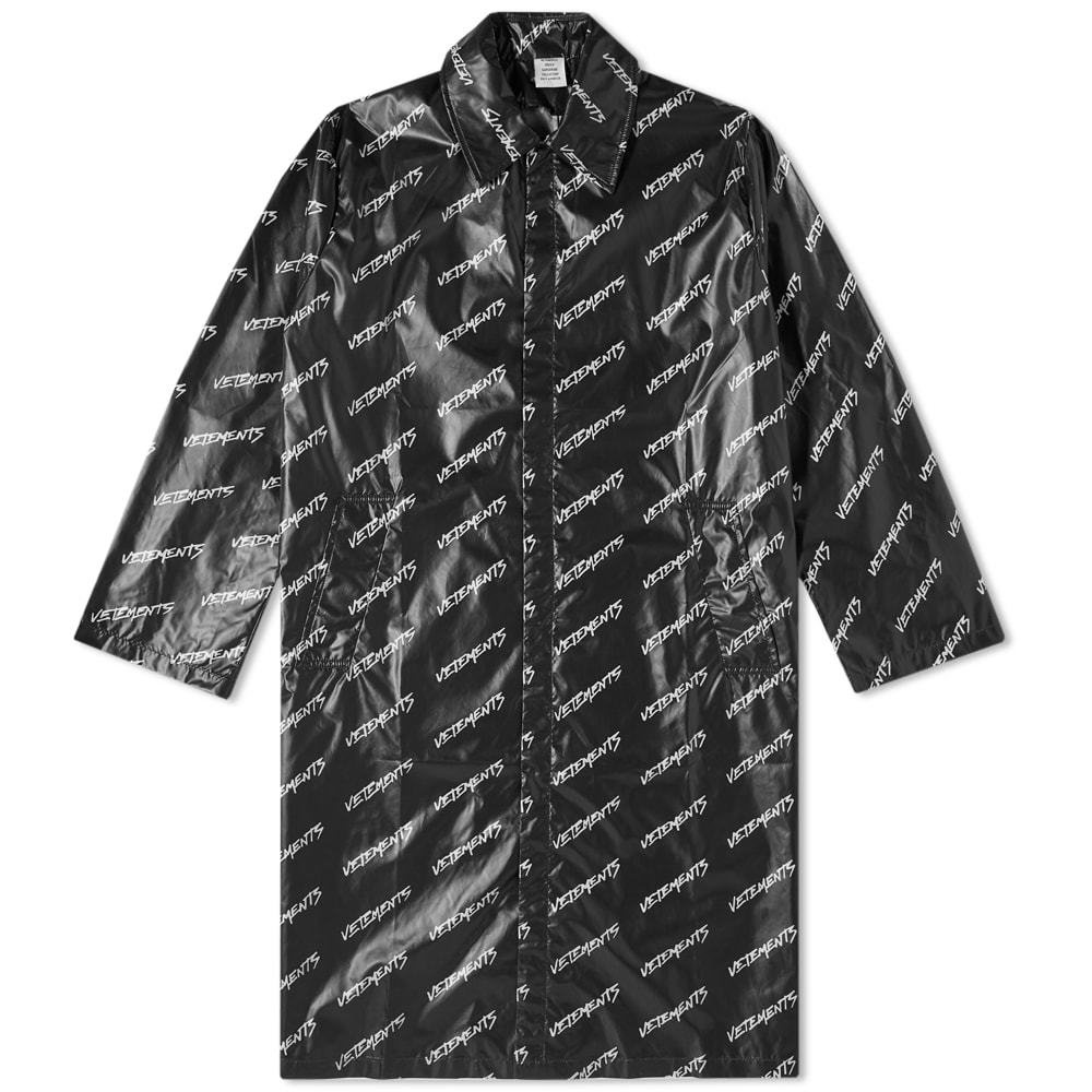 VETEMENTS Extra Light All-Over Logo Raglan Coat Vetements