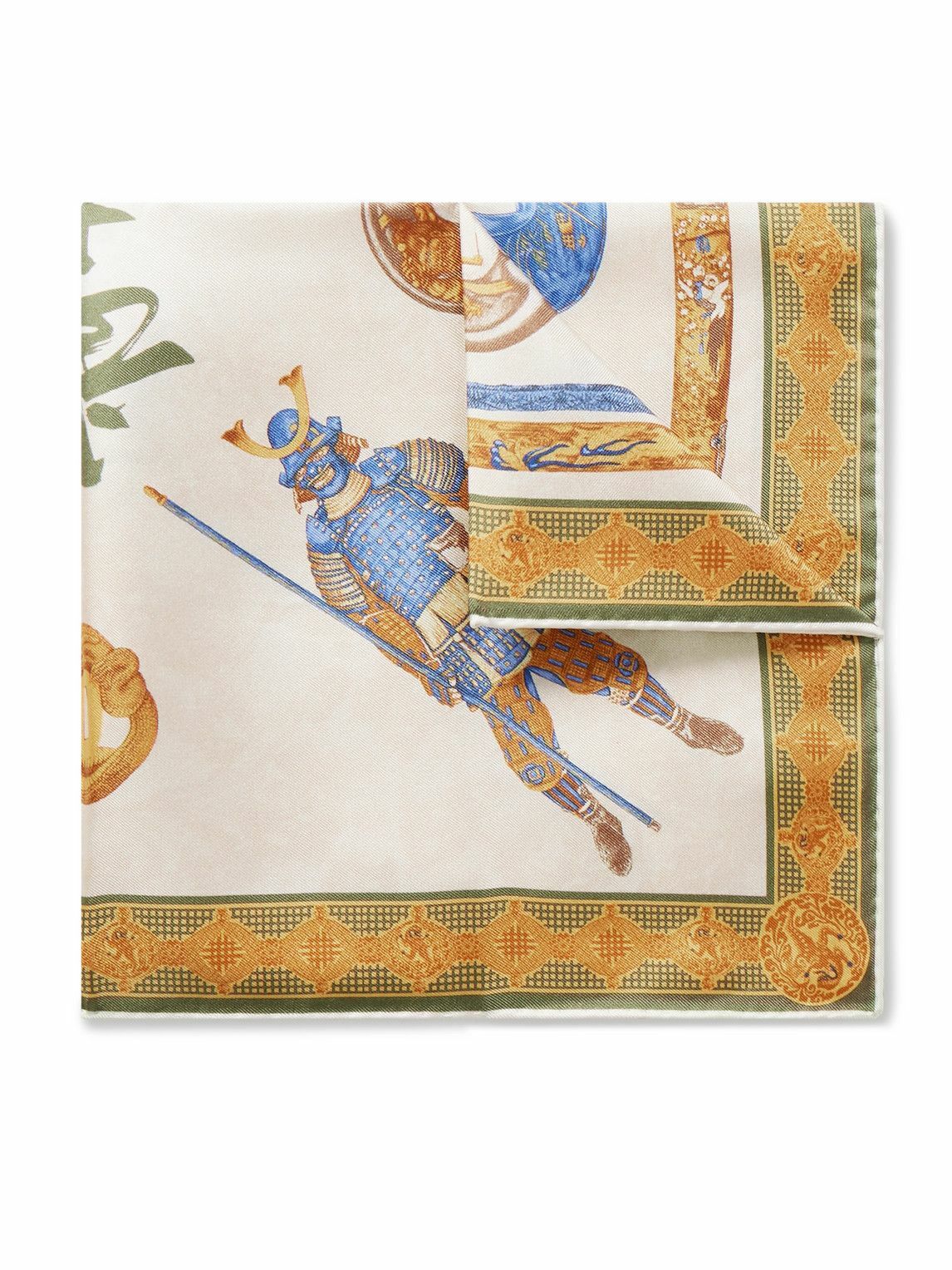 Rubinacci - Samurai Printed Silk-Twill Pocket Square Rubinacci