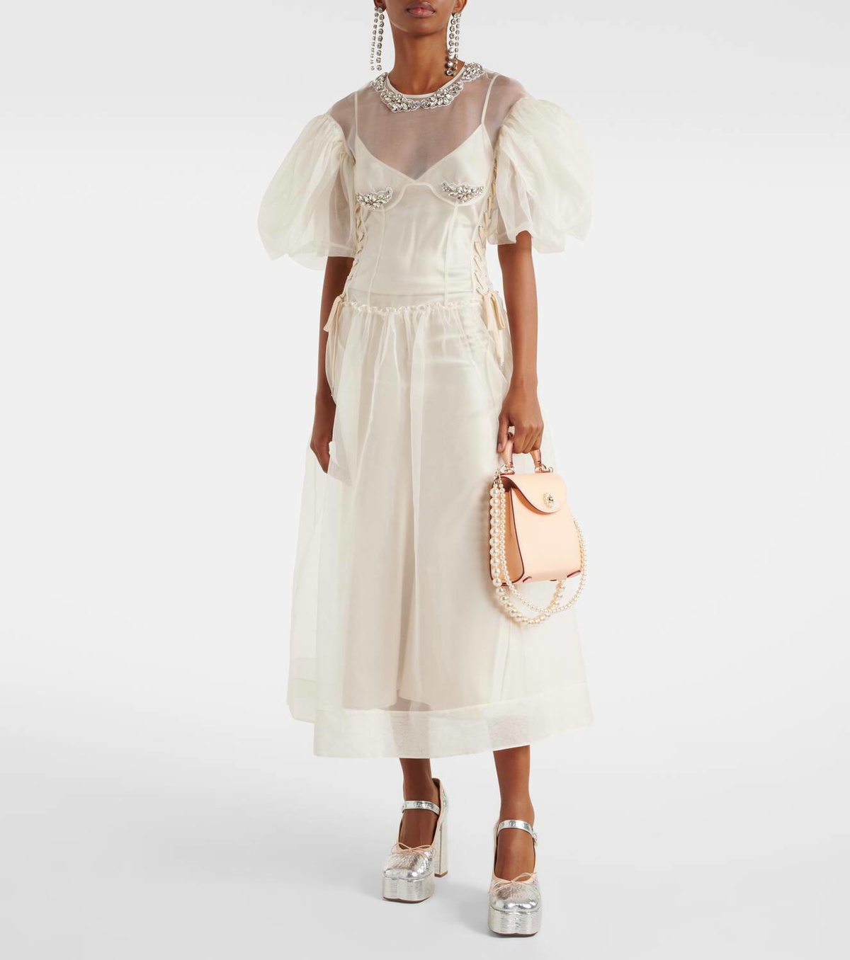Simone Rocha Valentine Mini embellished leather shoulder bag Simone Rocha