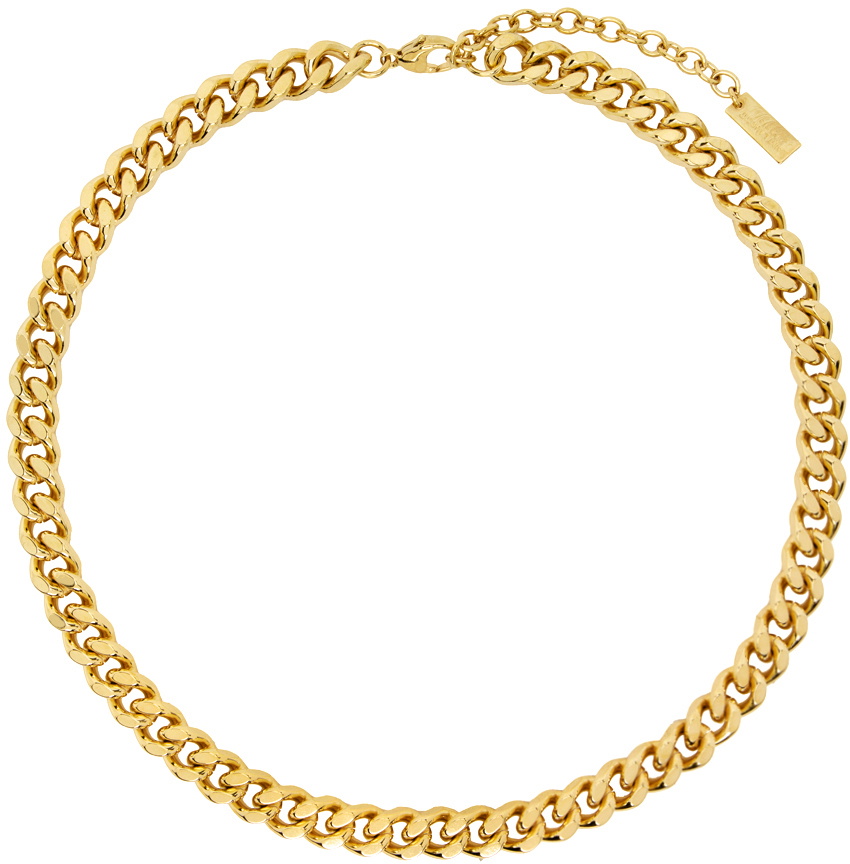 Saint Laurent Gold Medium Curb Chain Necklace Saint Laurent