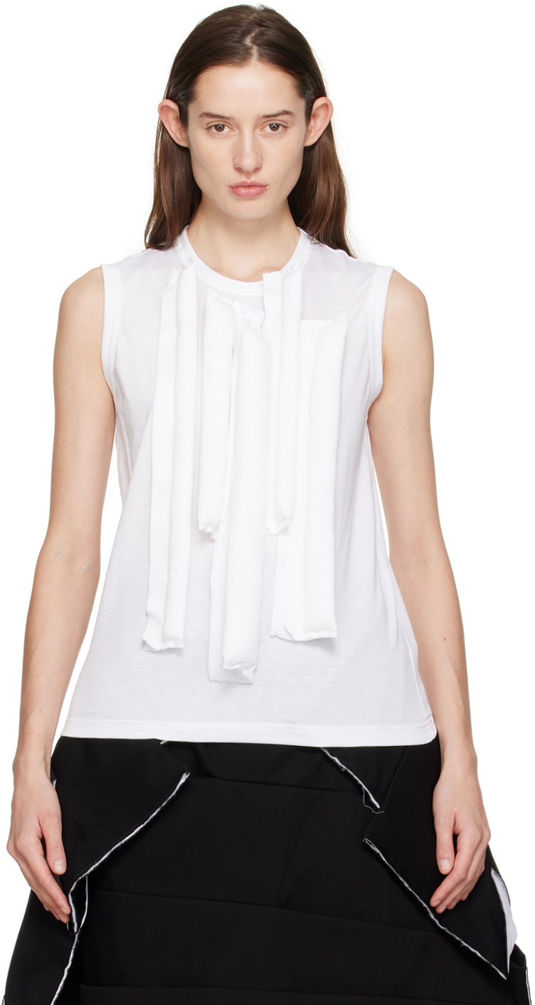 Comme des Garçons White Padded Tank Top Comme des Garcons
