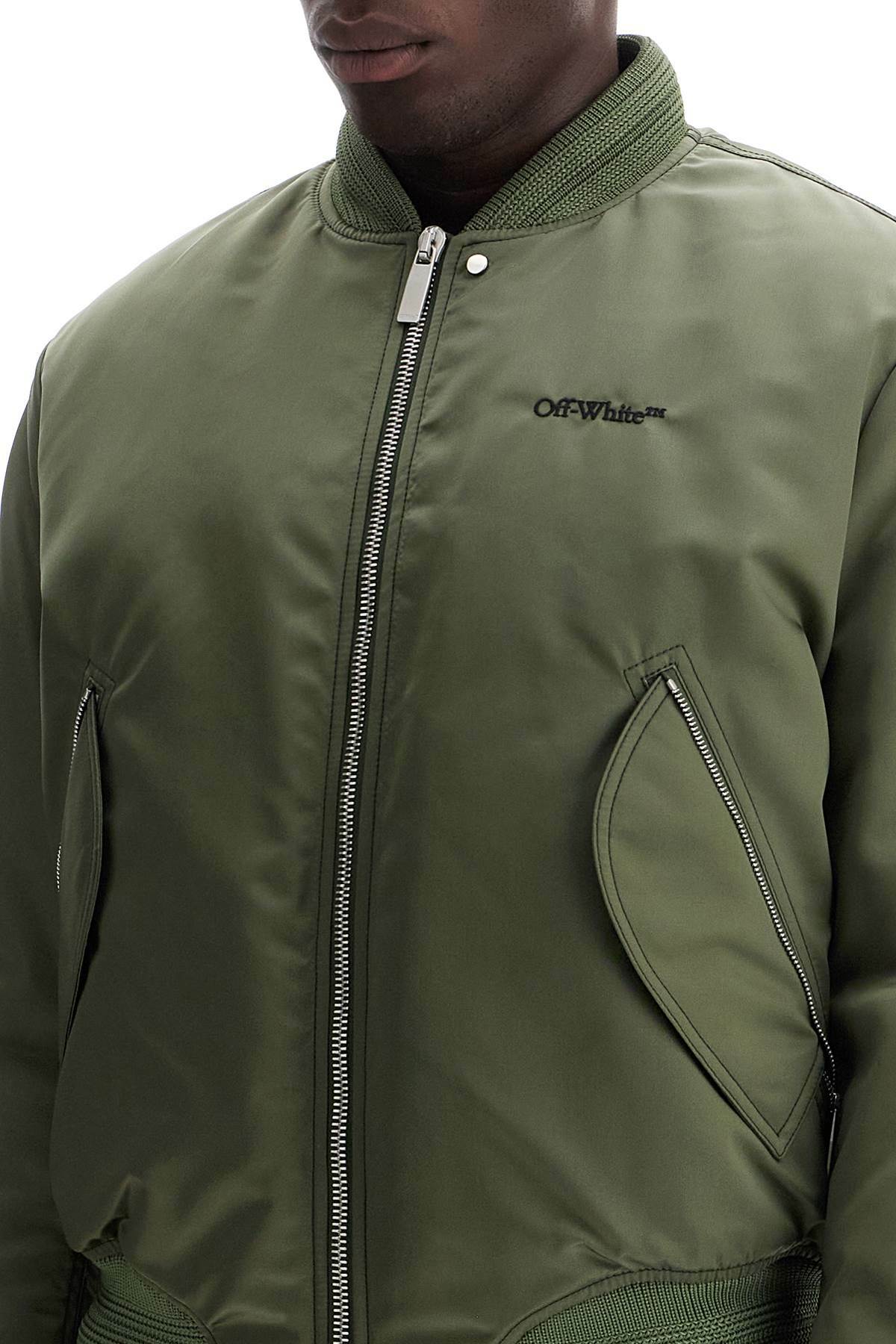 OFF-WHITE padded nylon bomber jacket Khaki Off-White