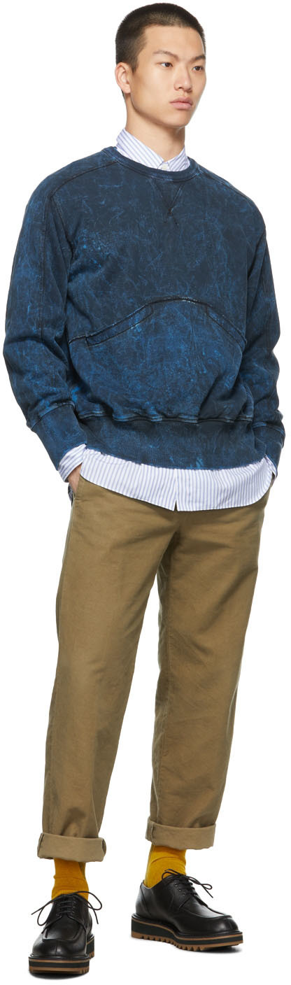 Nicholas Daley Navy Garment Dye Sweatshirt Nicholas Daley