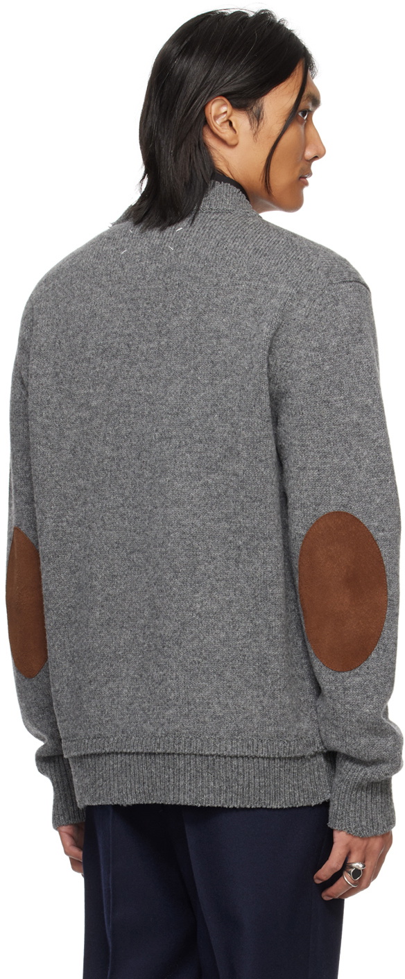 Maison Margiela Gray Patch Sweater Maison Margiela