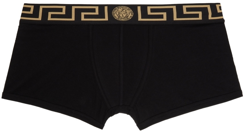 Versace Underwear Two-Pack Black Greca Border Boxer Briefs Versace ...