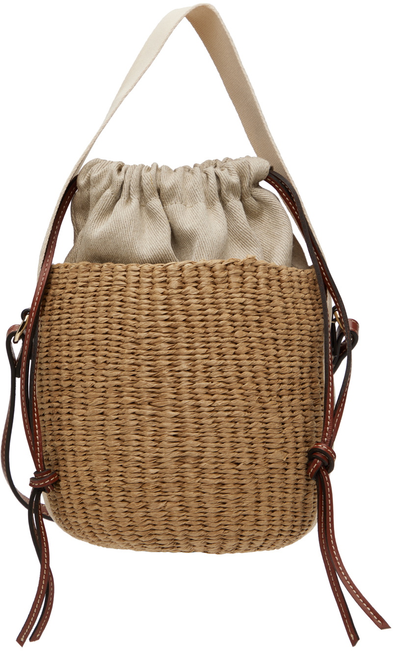Chloé Beige Small Woody Basket Bag Chloe