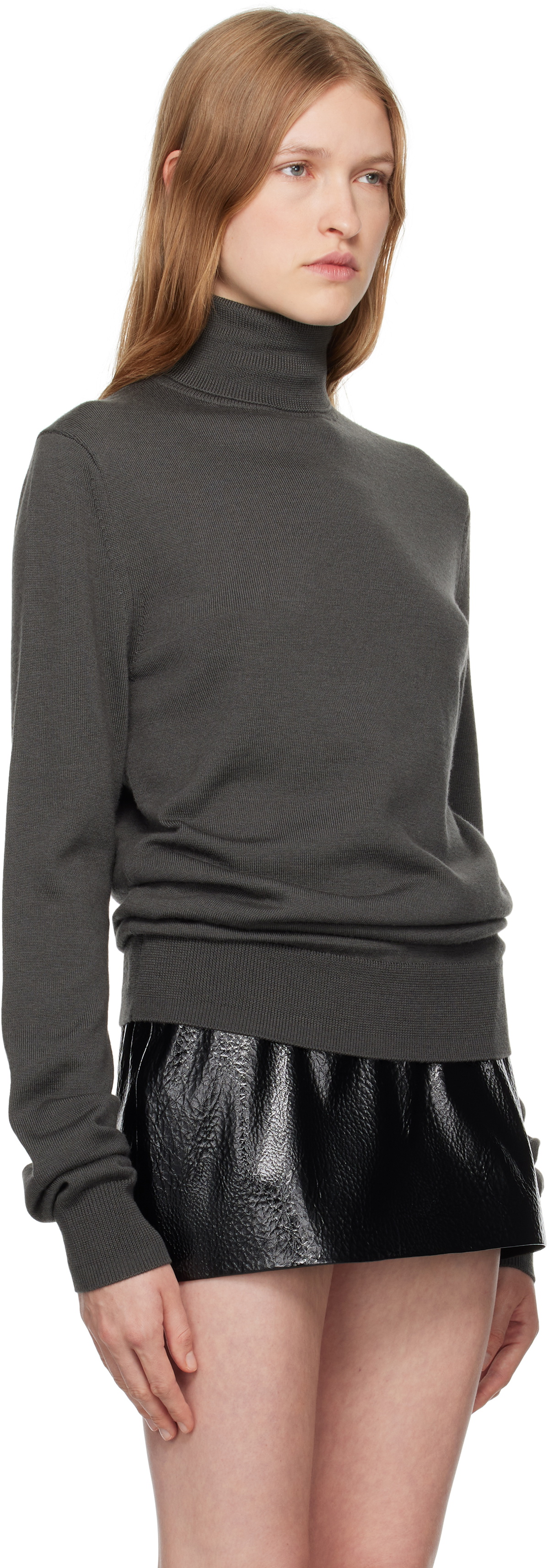 The Frankie Shop Gray Eve Thin Turtleneck The Frankie Shop