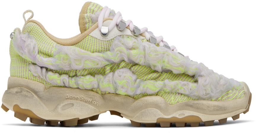Acne Studios Green & Off-White Bubba Sneakers Acne Studios