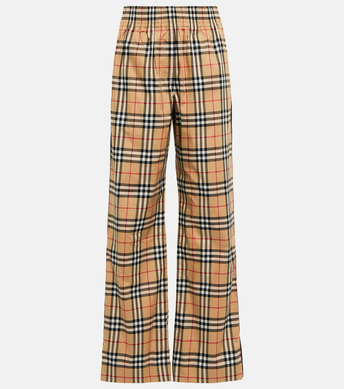 Burberry - Vintage Check high-rise wide-leg sweatpants Burberry