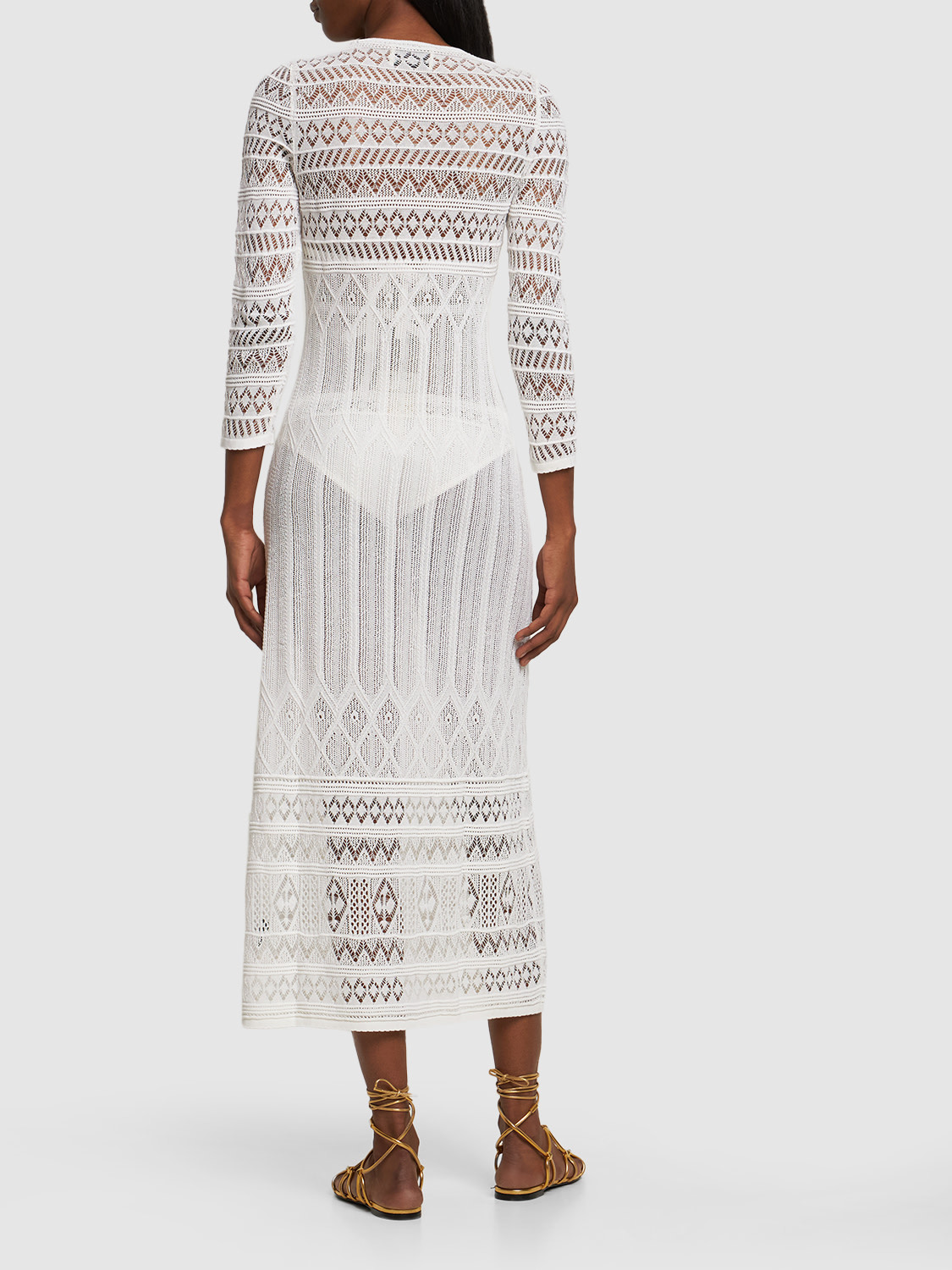 ISABEL MARANT - Atedy Cotton Crochet Long Dress Isabel Marant