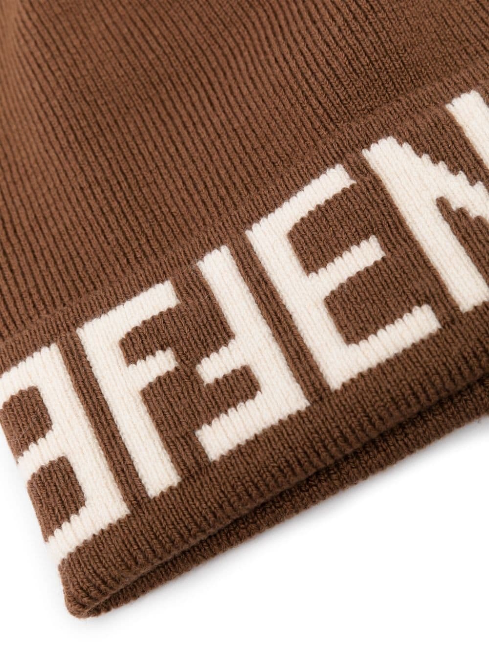 FENDI - Logo Wool Beanie Fendi