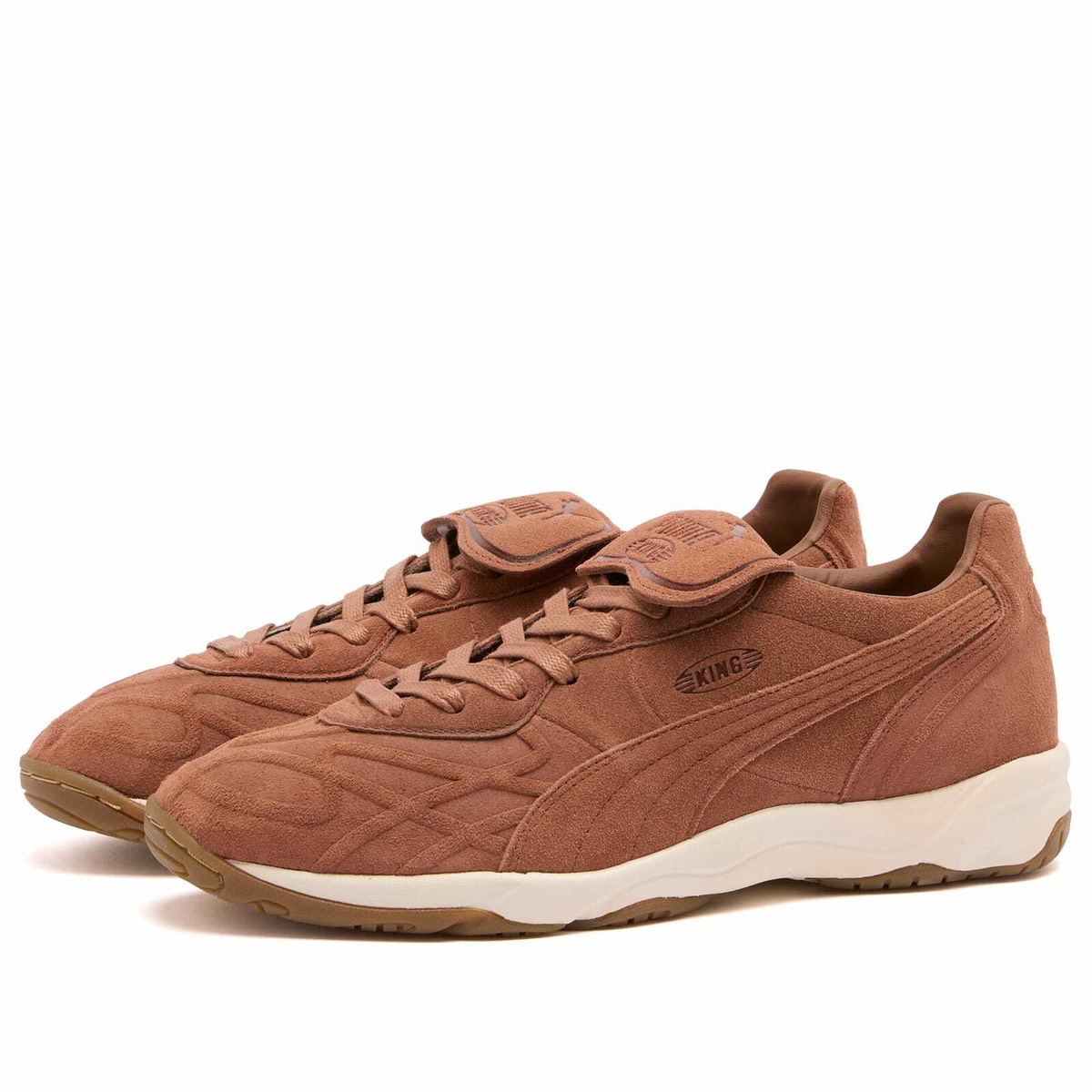 Puma King Indoor Clean Sneaker in Brown Mushroom Puma