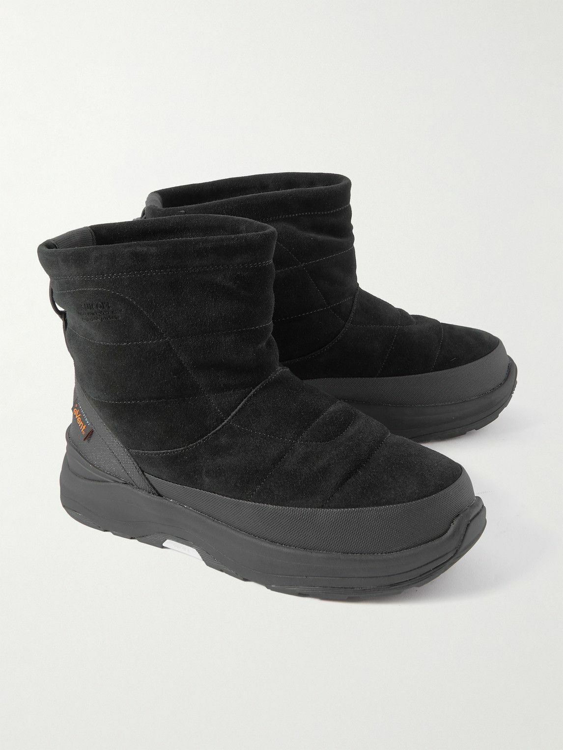 Suicoke - Bower-Sev Rubber-Trimmed Quilted Suede Boots - Black Suicoke