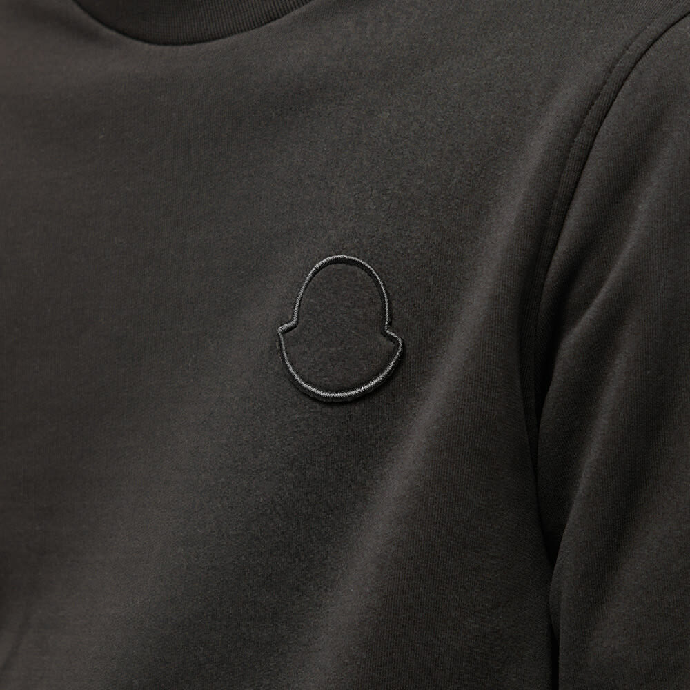 Moncler Men's Embroidered Outline Logo Crew Sweat in Black Moncler