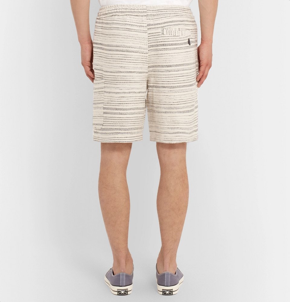 Folk - Textured-Cotton Drawstring Shorts - Men - Ecru Folk