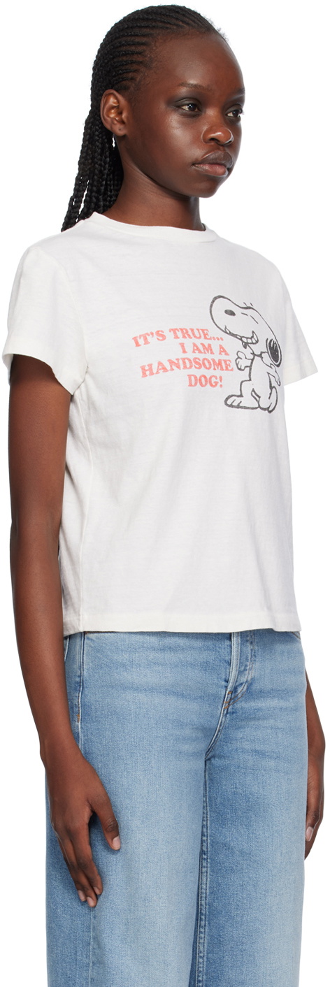 Re/Done White Snoopy Handsome T-Shirt Re/Done