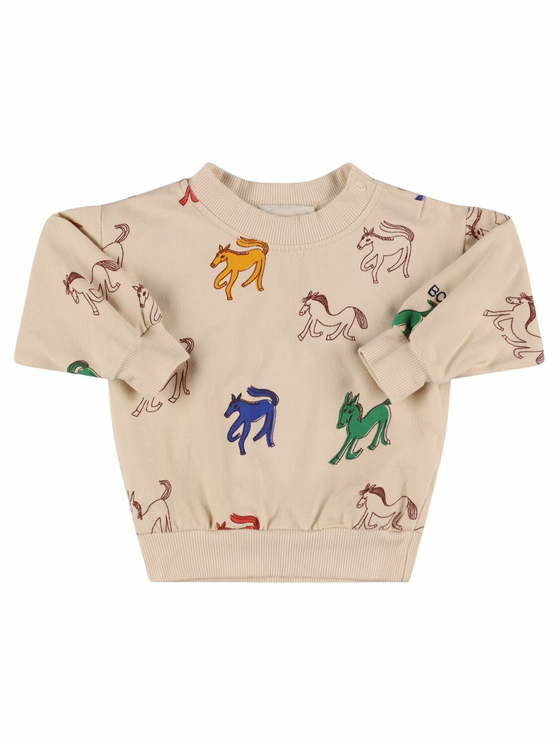 BOBO CHOSES Horse Print Organic Cotton Sweatshirt Bobo Choses