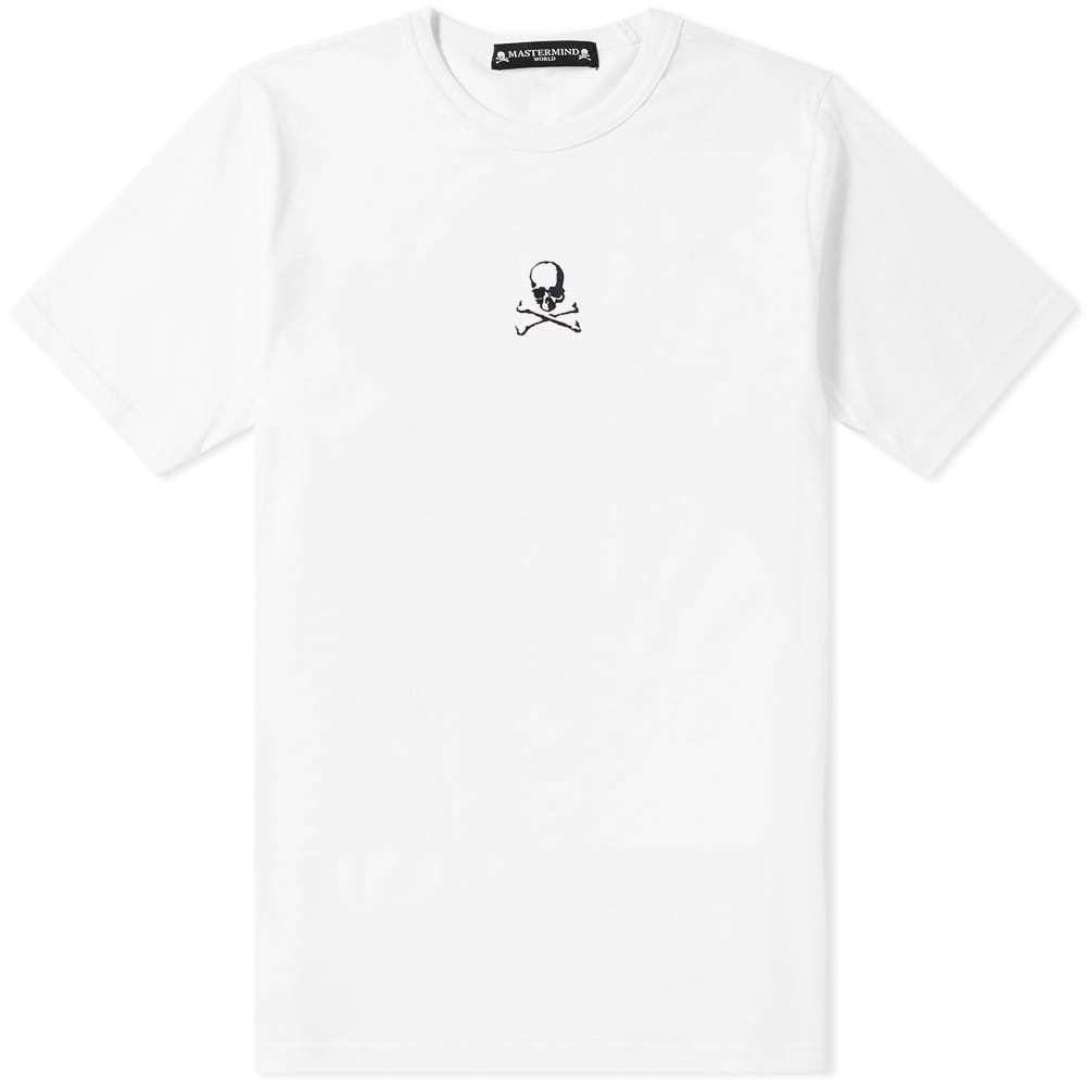 MASTERMIND WORLD Embroidered Skull Tee White MASTERMIND WORLD