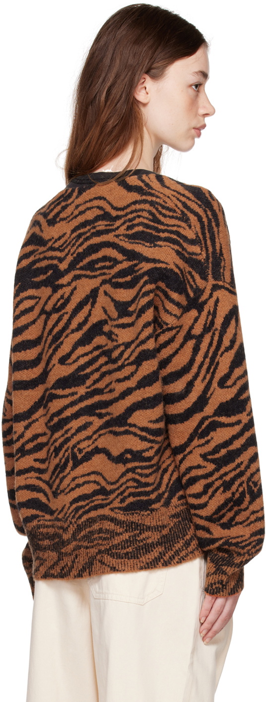 rag & bone Black & Orange Sarah Tiger Cardigan Rag and Bone