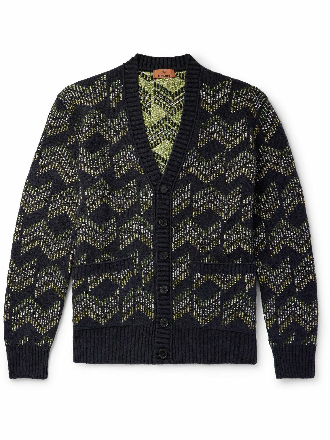 Missoni - Chevron Jacquard-Knit Cardigan - Black Missoni