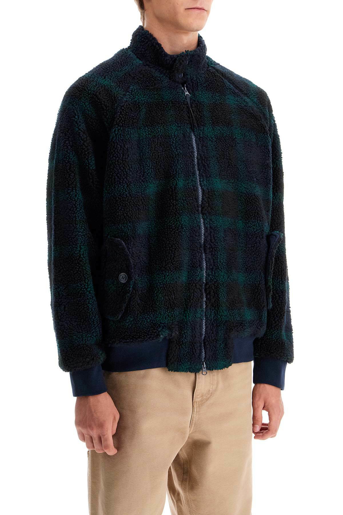 BARACUTA curly fleece g9 jacket in Blue Baracuta
