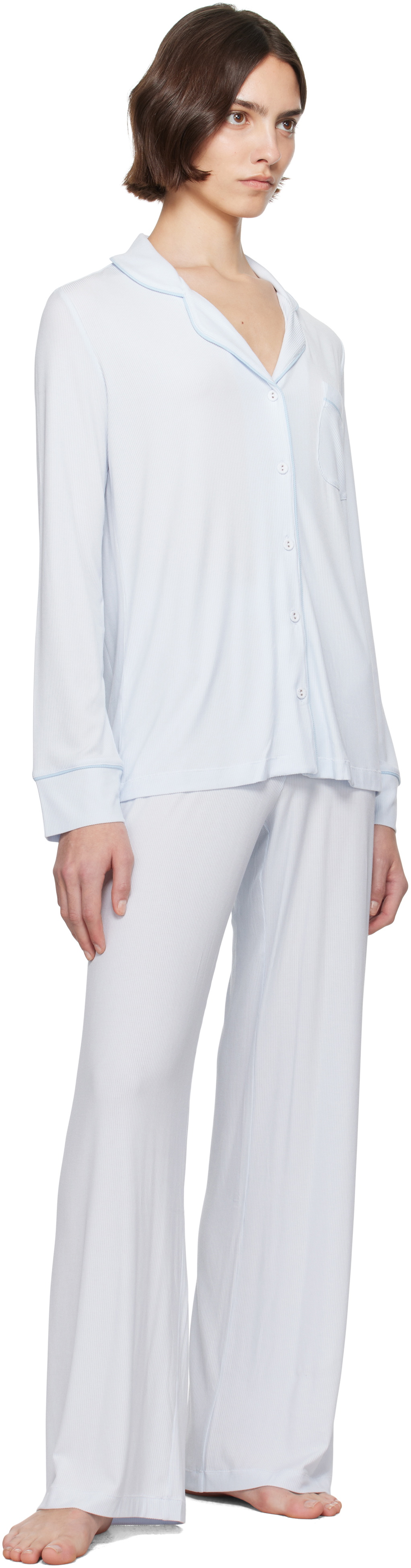 SKIMS Blue Soft Lounge Sleep Pyjama Set SKIMS