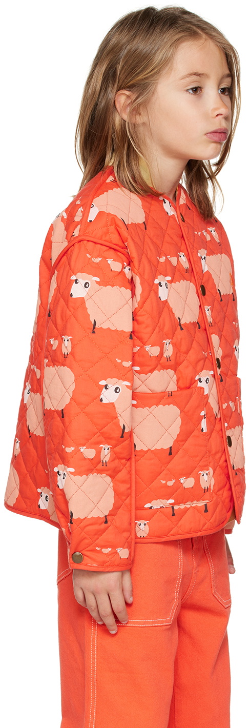 The Animals Observatory Kids Red Starling Reversible Jacket The Animals