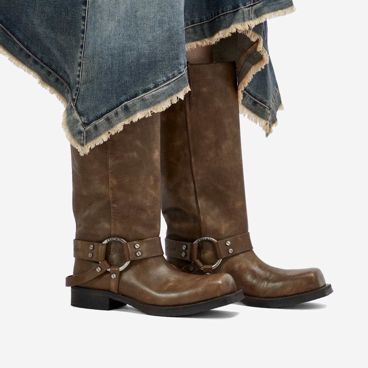 Acne Studios Women's Biker Boot in Greige Acne Studios
