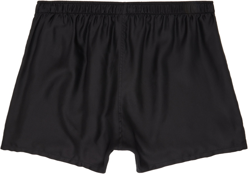 ZEGNA Black Silk Boxers Zegna