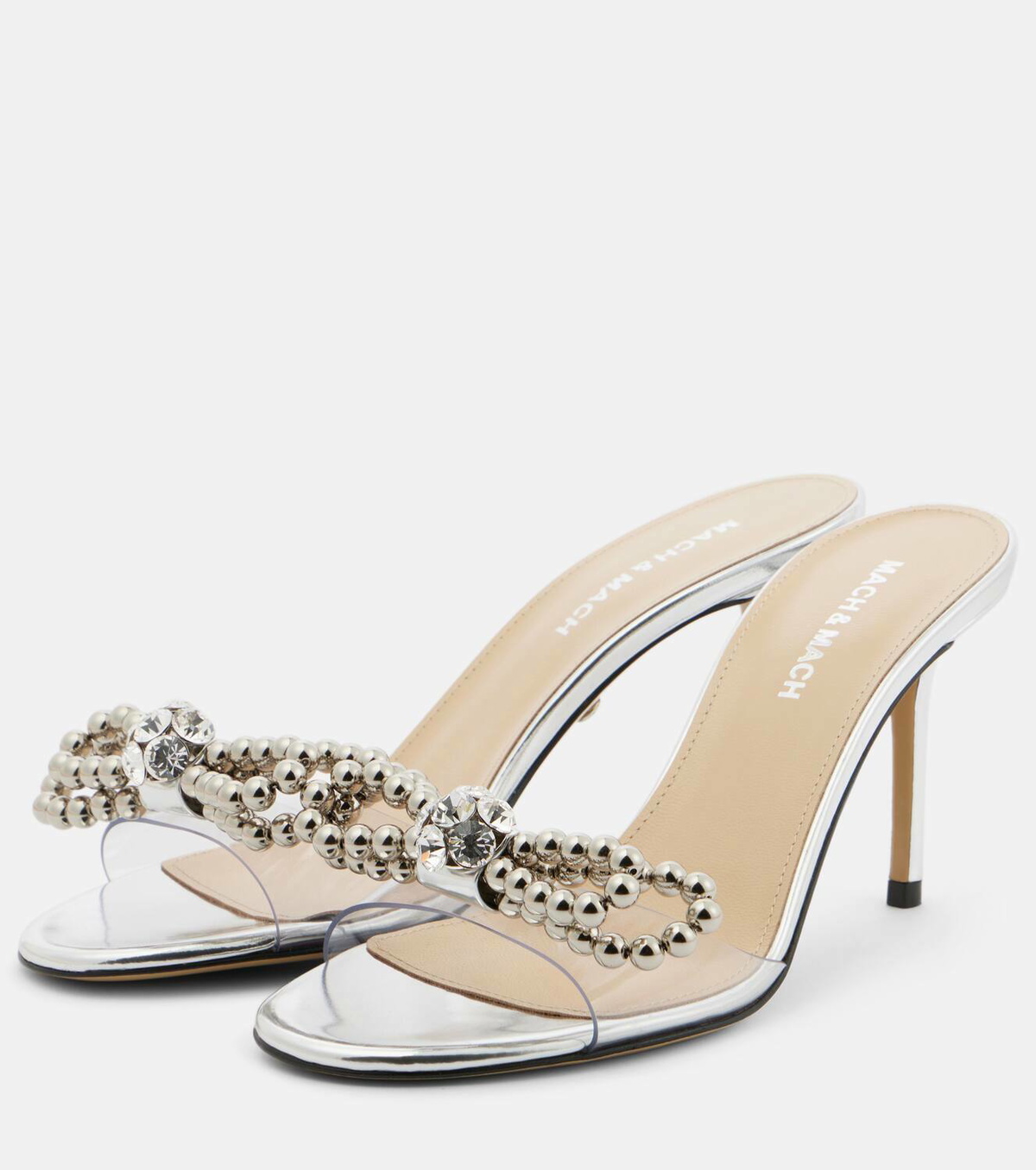 Mach & Mach Double Bow embellished sandals MACH & MACH