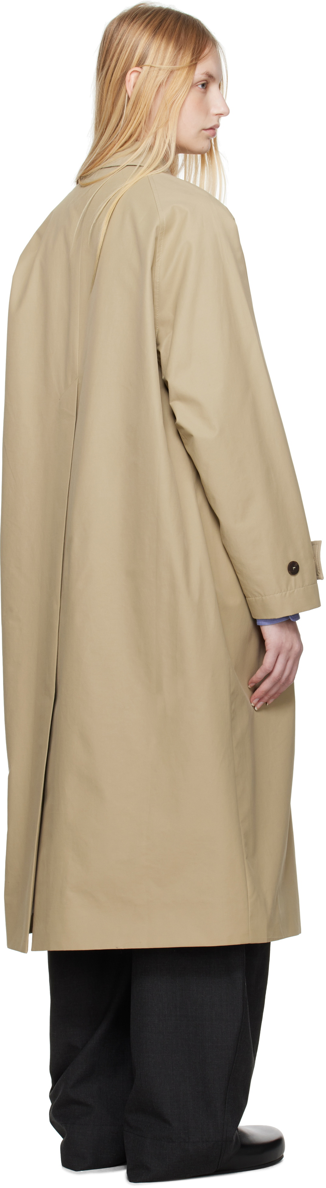 Studio Nicholson Beige Holin Trench Coat Studio Nicholson
