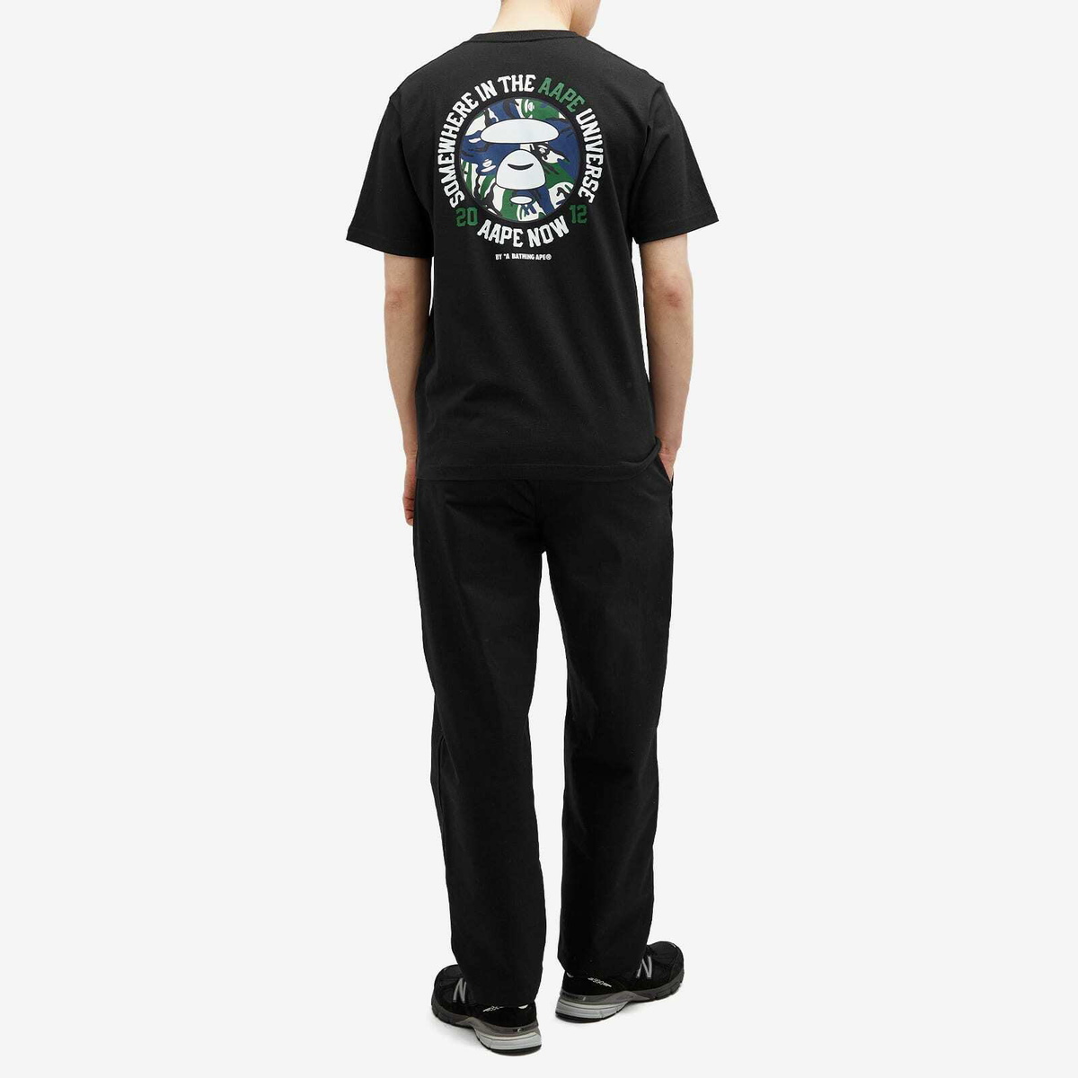 Men's AAPE AP Logo T-Shirt in Black AAPE by A Bathing Ape
