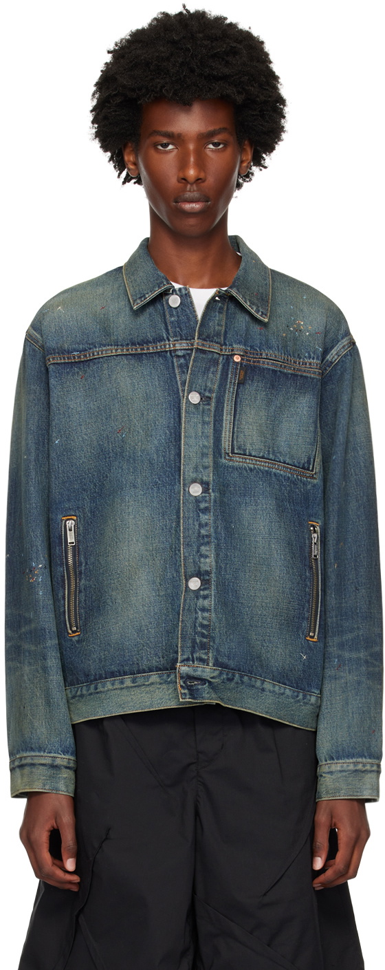 UNDERCOVER Blue Distressed Denim Jacket Undercover